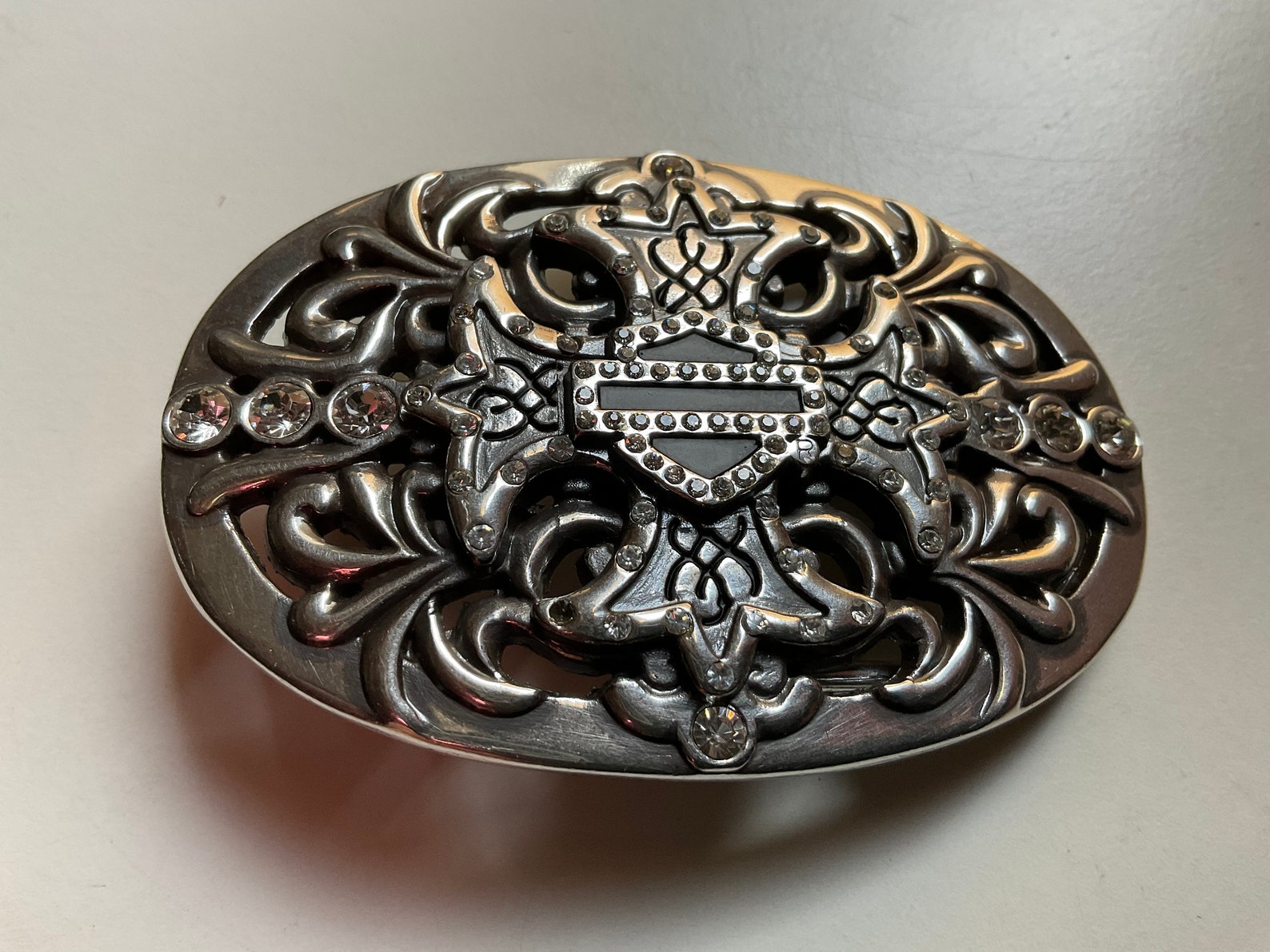 Harley-davidson Womens Gothic Cross & Scroll Belt - Etsy