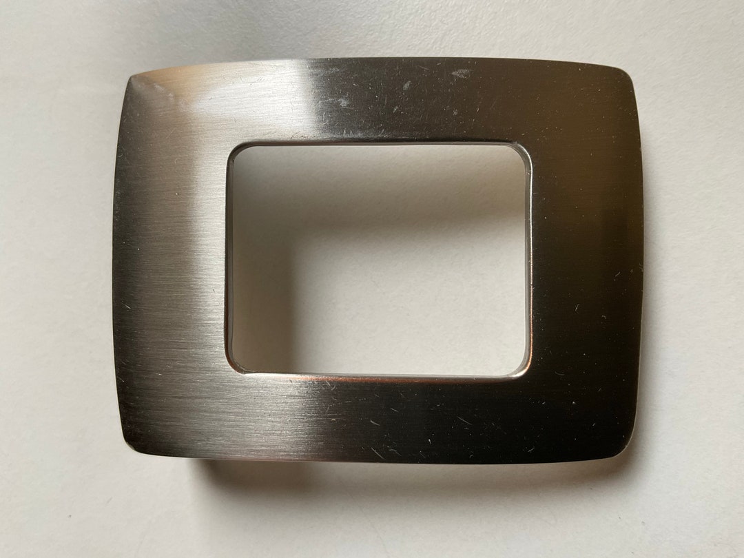 Vintage Retro Trophy Geometric Rectangle Cutout Belt Buckle Satin ...