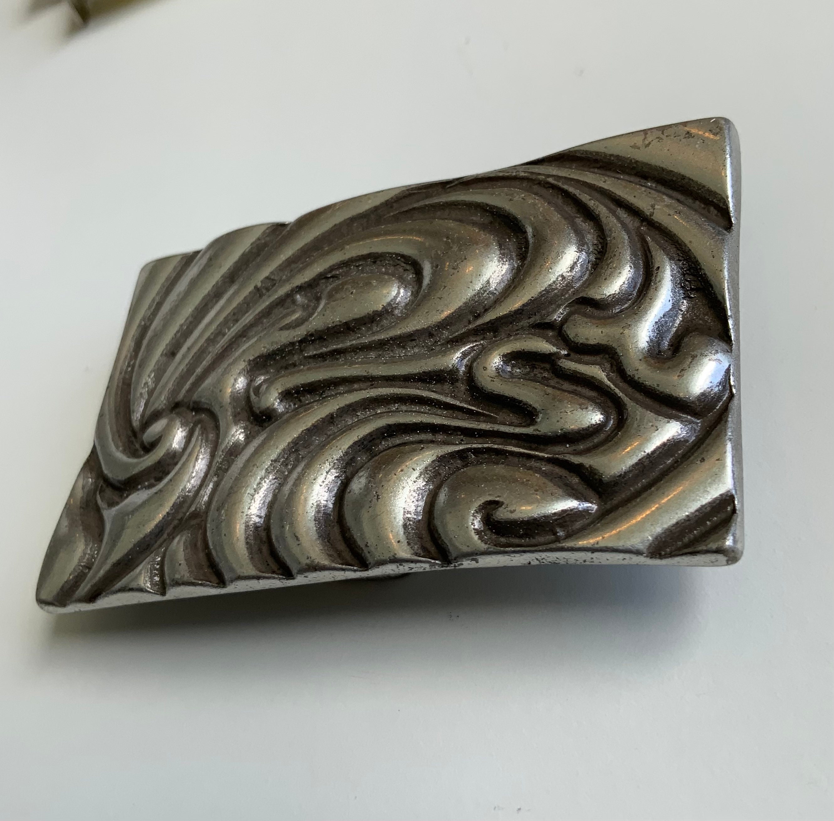 Op Art Retro Groovy 70s Rectangular Belt Buckle Antique Nickel - Etsy