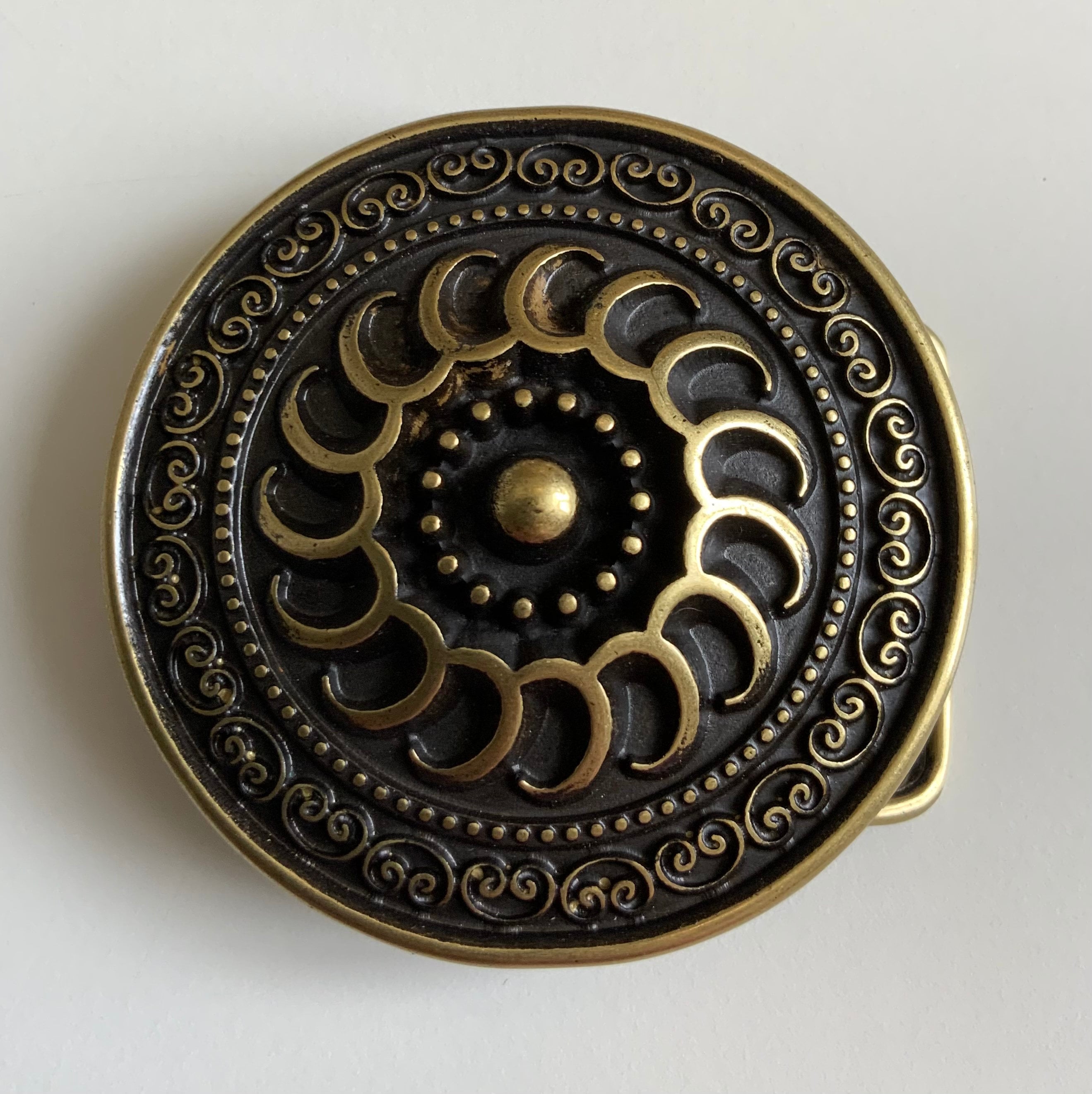 Antique Brass Buckle Belt - Etsy