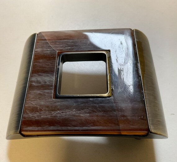 Italian Military Shape Trophy Belt Buckle Epoxy Resin… - Gem
