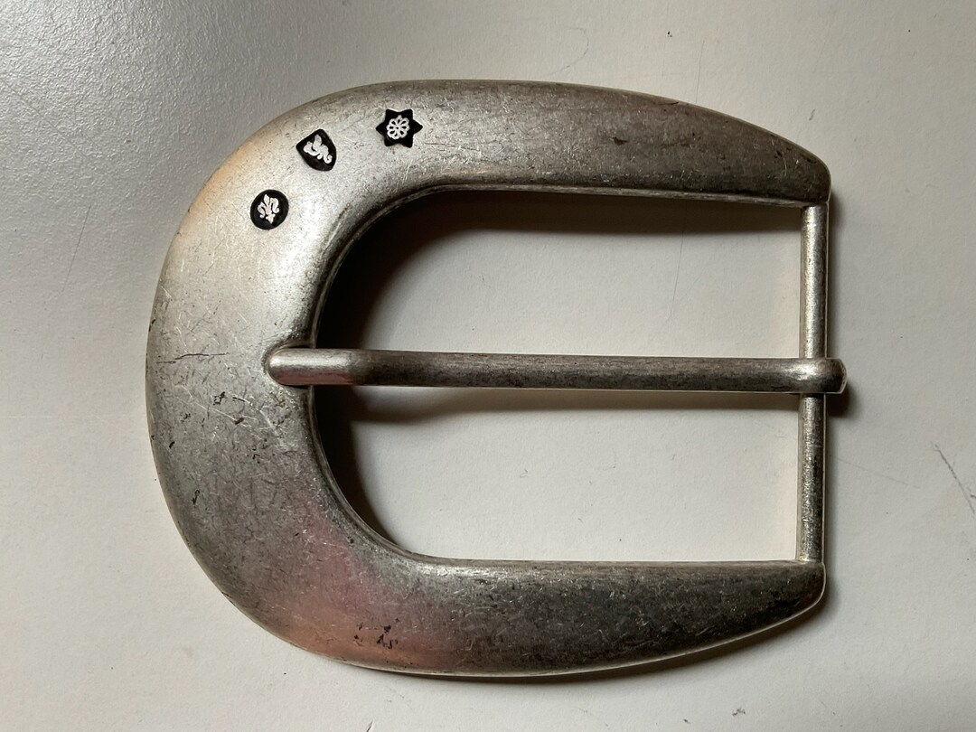 Solid,sleek,rounded, End Bar Belt Buckle W/ Hallmarks.italian Old ...