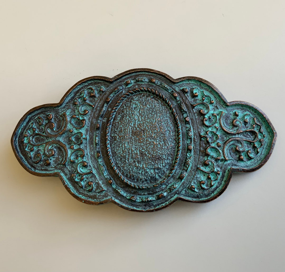 Beautiful Copper Patina Belt Buckle With Frame Rope and Vine Design ...