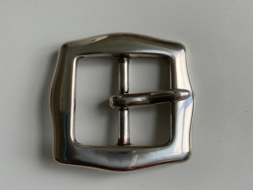 Vintage Unique Centre Bar Belt Buckle Polished Silver - Etsy