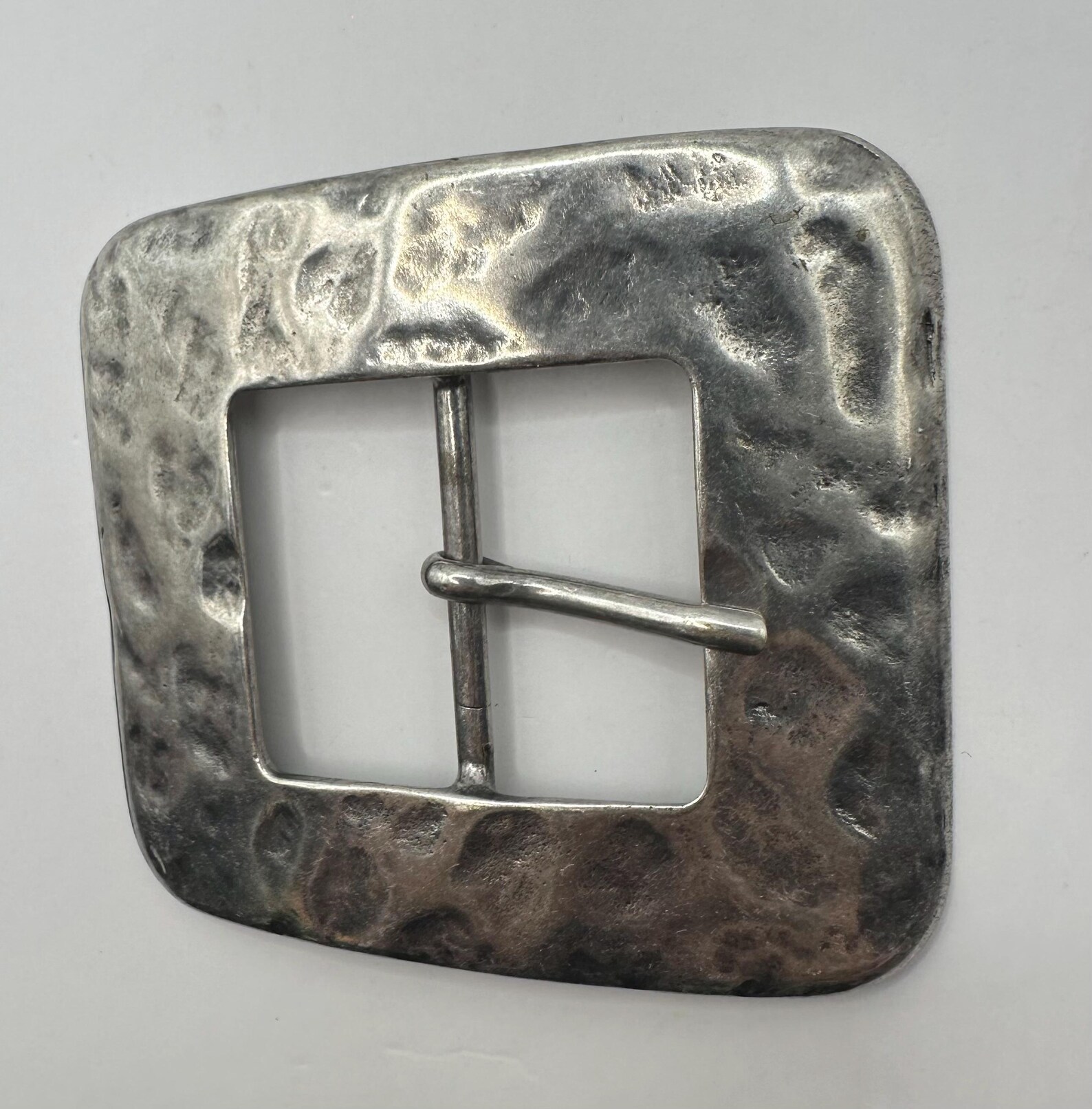 Vintage Interchangeable Rounded Edge Square Centre Bar Belt Buckle Hand ...