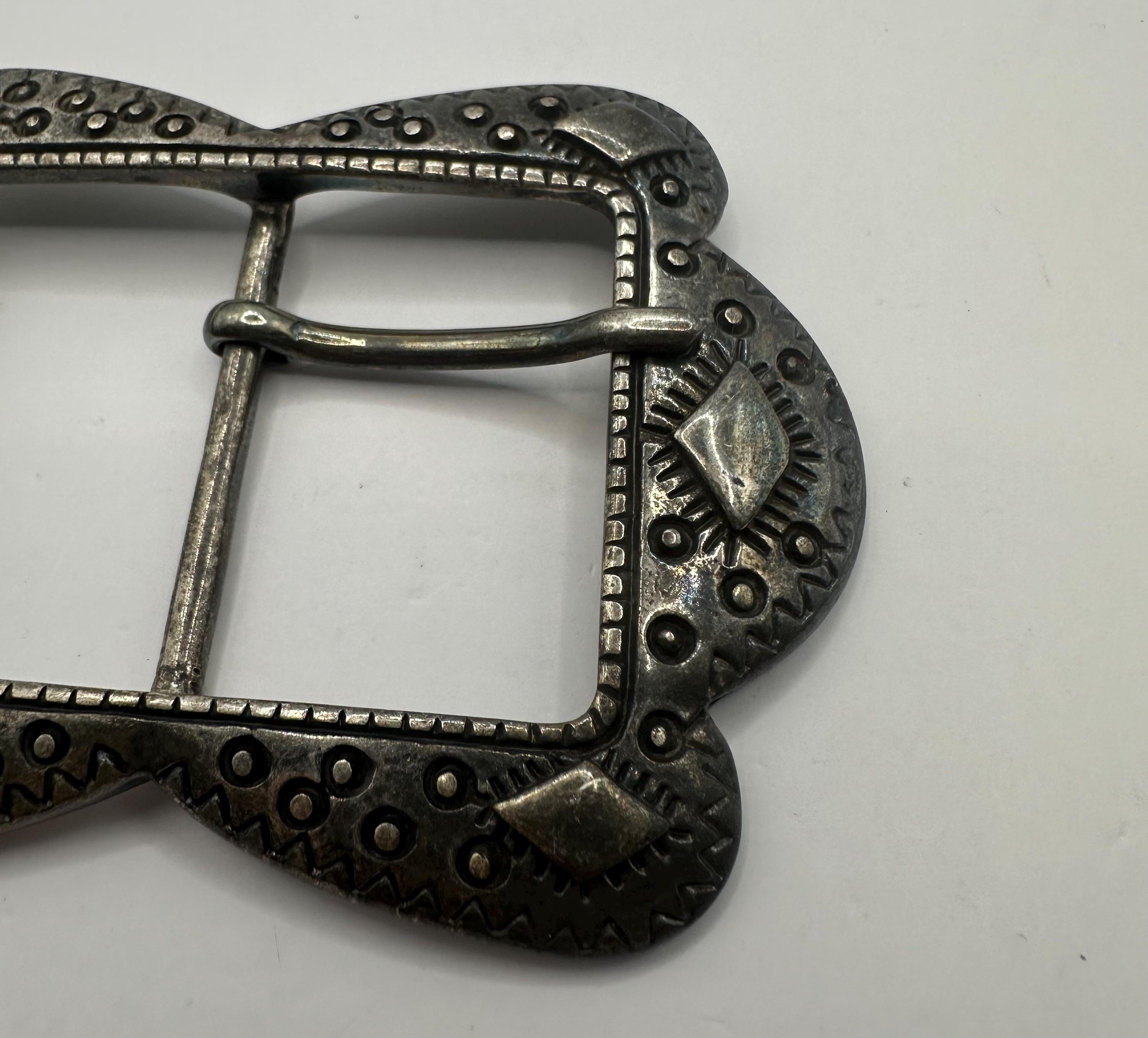Unique Scalloped Vintage Interchangeable Centre Bar Belt Buckle Pattern ...