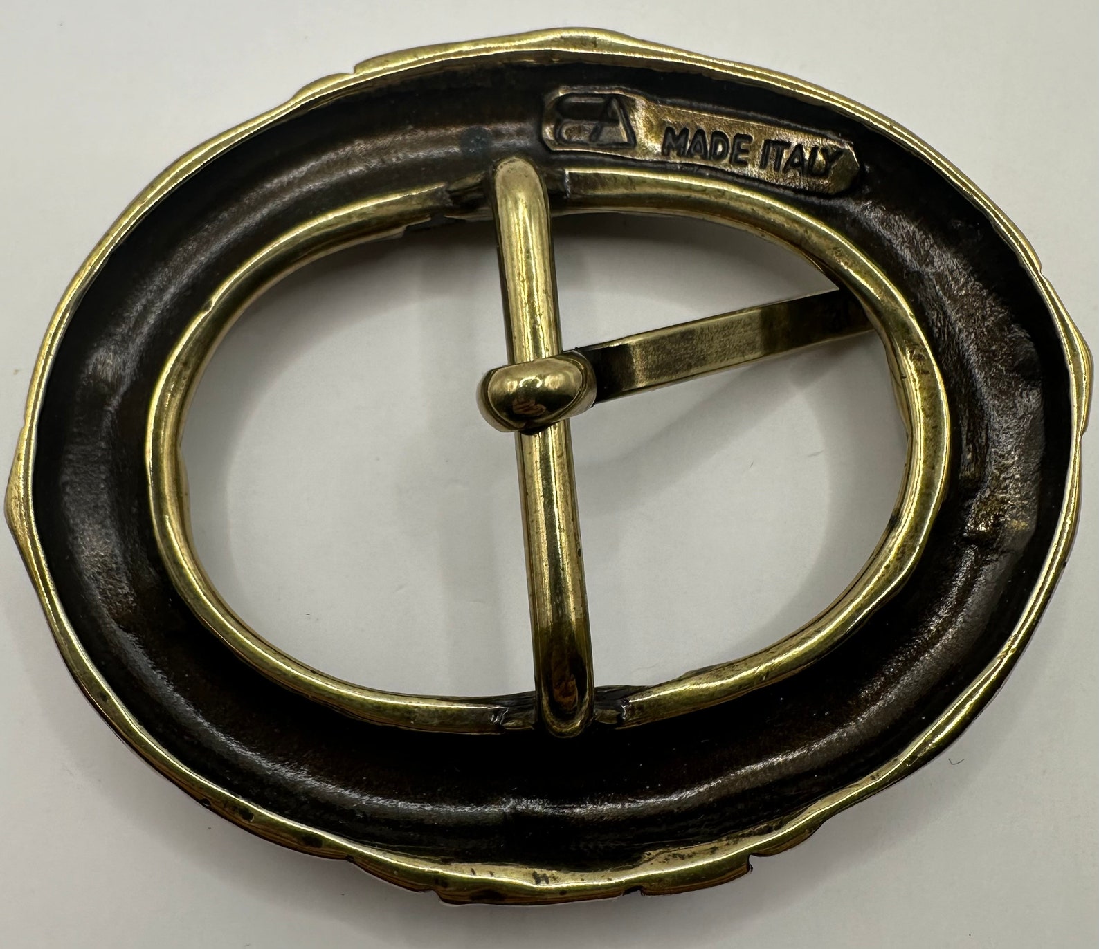 Heavy Oval Italian Made Gaudy Bohemian Hippie Centre Bar Belt Buckle ...