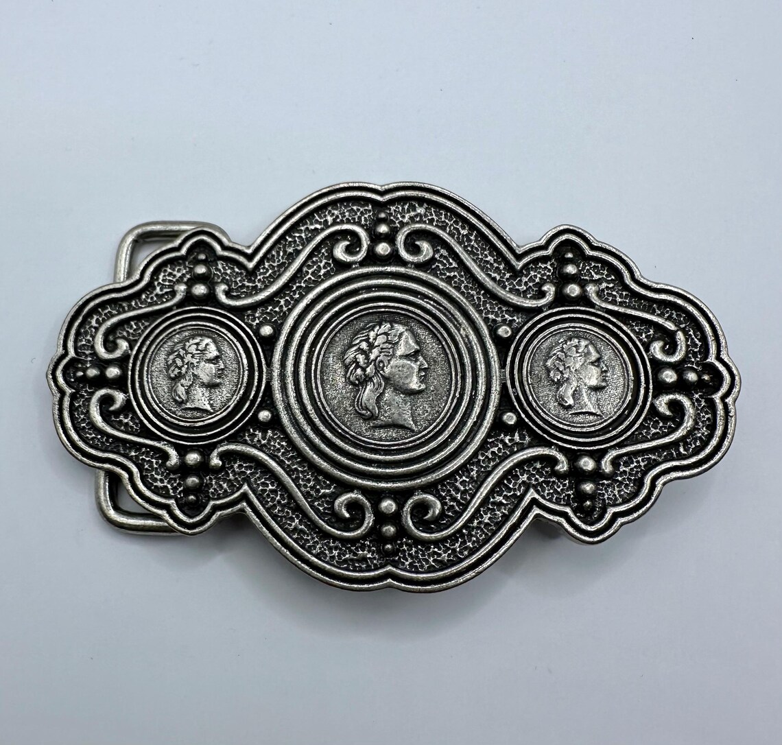 Greek Coin Style Vintage Belt Buckle, Interchangeable Belt Buckle ...
