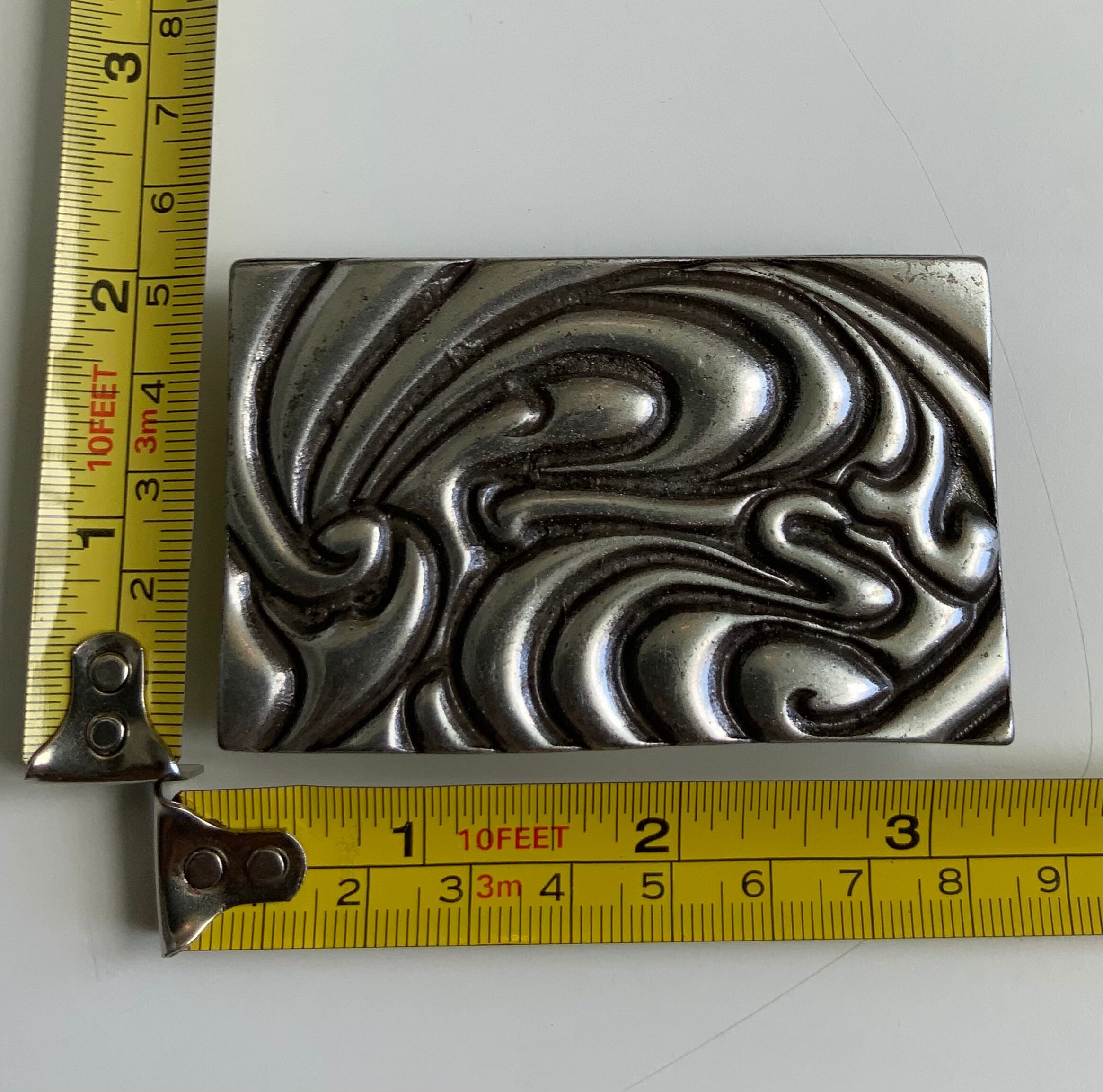 Op Art Retro Groovy 70s Rectangular Belt Buckle Antique Nickel - Etsy