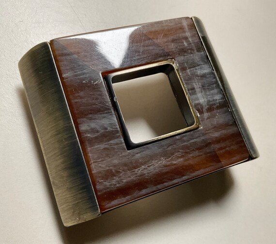 Italian Military Shape Trophy Belt Buckle Epoxy Resin… - Gem