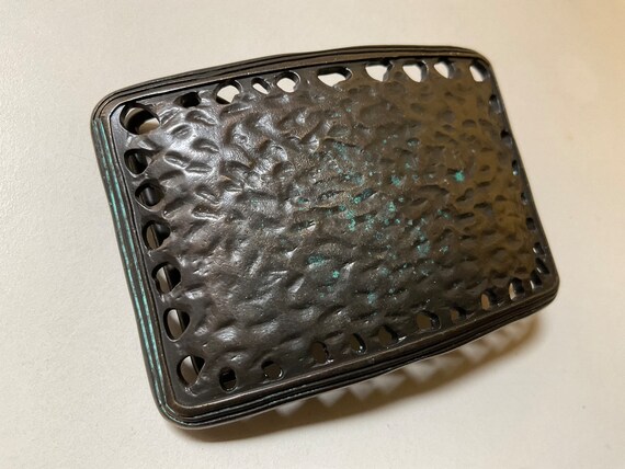 Rare Vintage,Patina Trophy Belt Buckle. Handbeaten Ae… - Gem