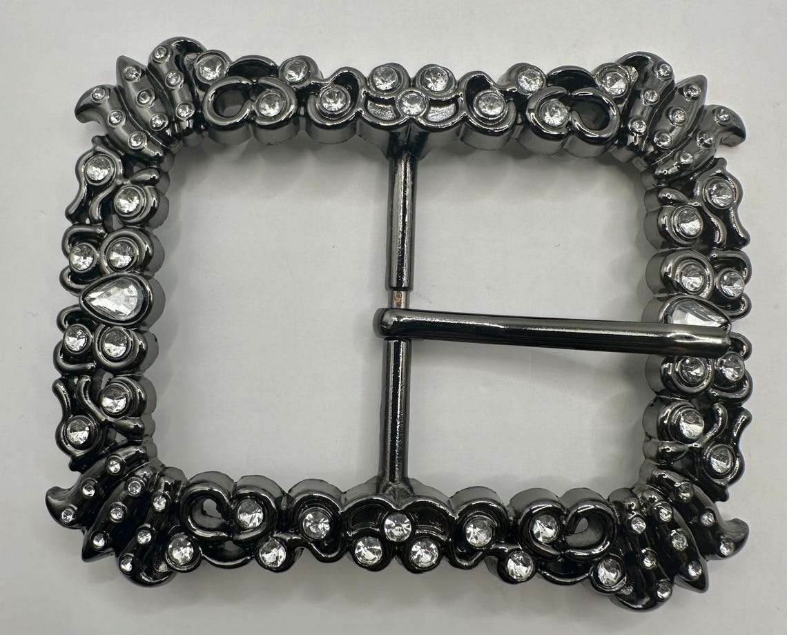 Vintage Interchangeable Belt Buckle Rectangle Centre Bar Unique ...