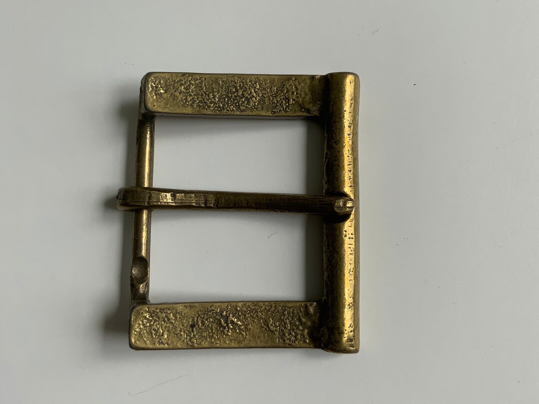 Centre Bar Belt Buckle Vintage Hand Beaten Aesthetic Antique Brass - Etsy