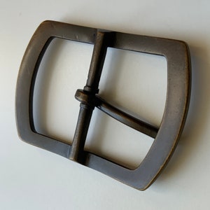 Rounded Rectangular Centre Bar Belt Buckle Classic Street Vintage ...