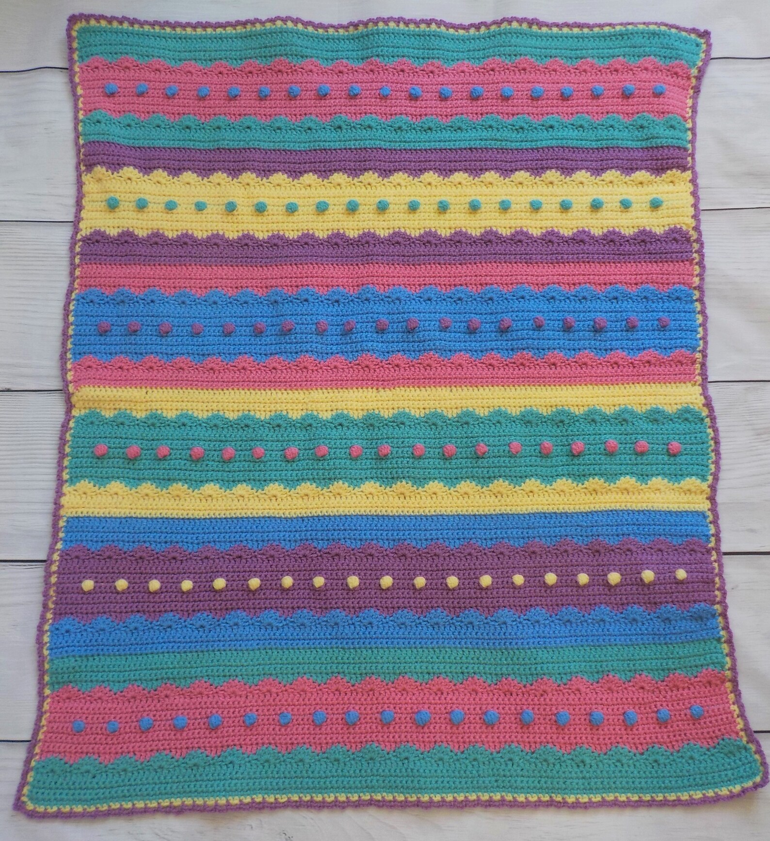Icing on the Cake Crochet Blanket Pattern: UK & US Terms (PDF Download ...