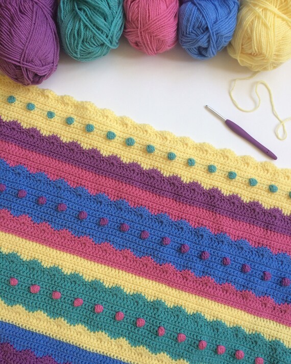 Icing on the Cake Crochet Blanket Pattern UK crochet terms | Etsy