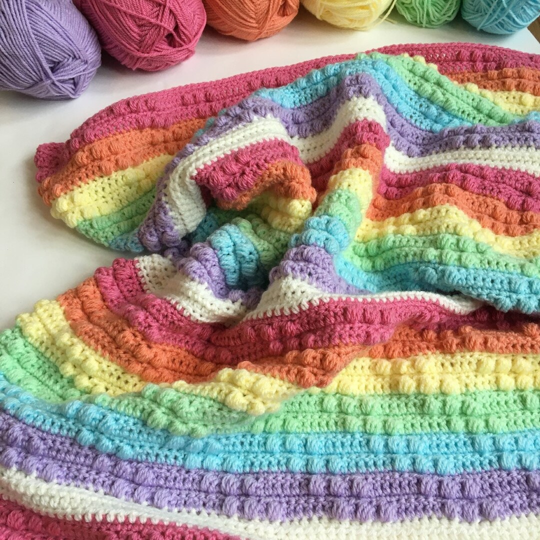 Sliding Rainbows Blanket Pattern - Downloadable Pattern - Digital Pdf ...