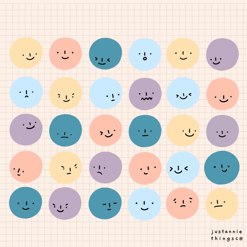 Cute Mood Tracker Stickers | Summer Stickers | Digital Stationary and ...