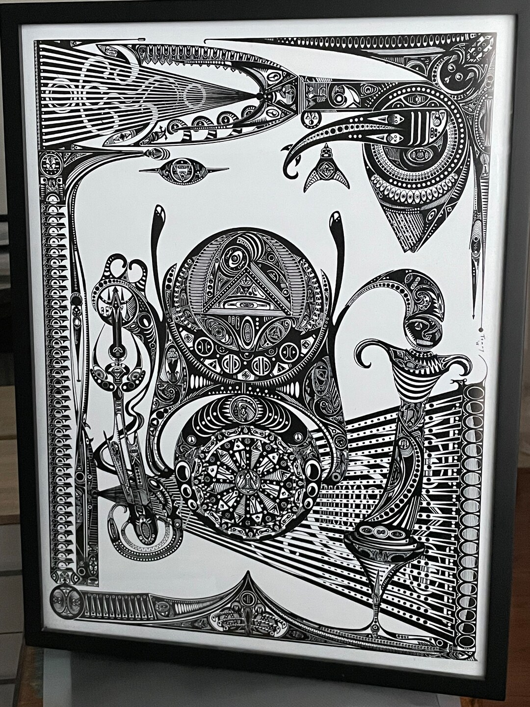 6 Synergy is an Abstract Art Piece in Pen and Ink Great for Wall Decor ...