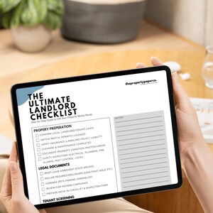 Landlord Checklist Printable - Color Pack | Rental Property Checklist ...