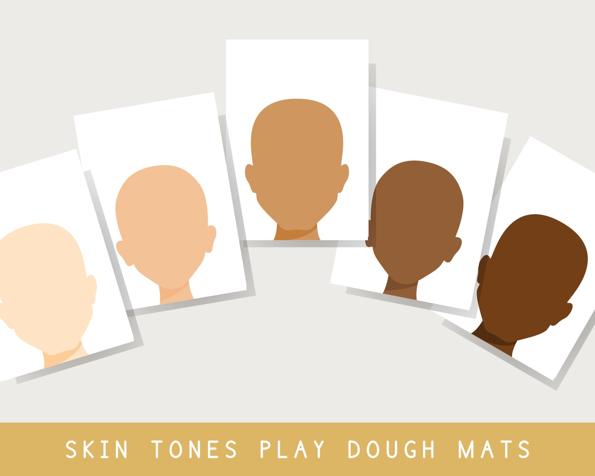All About Me Play Dough Mats Skin Tones Play Dough Mats Faces - Etsy UK