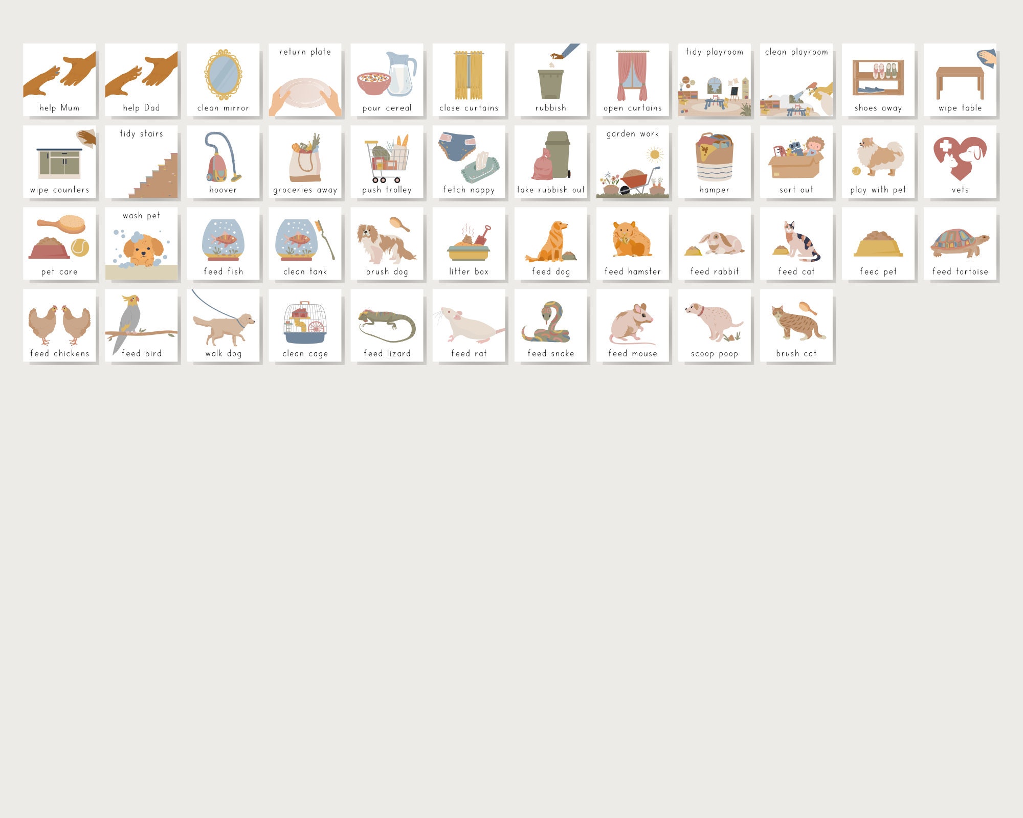 Routine Cards for Kids Daily Routine Cards Daily Rhythm Chart - Etsy