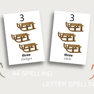 Winter Number Cards Printable Fall Winter Flashcards Winter Homeschool ...