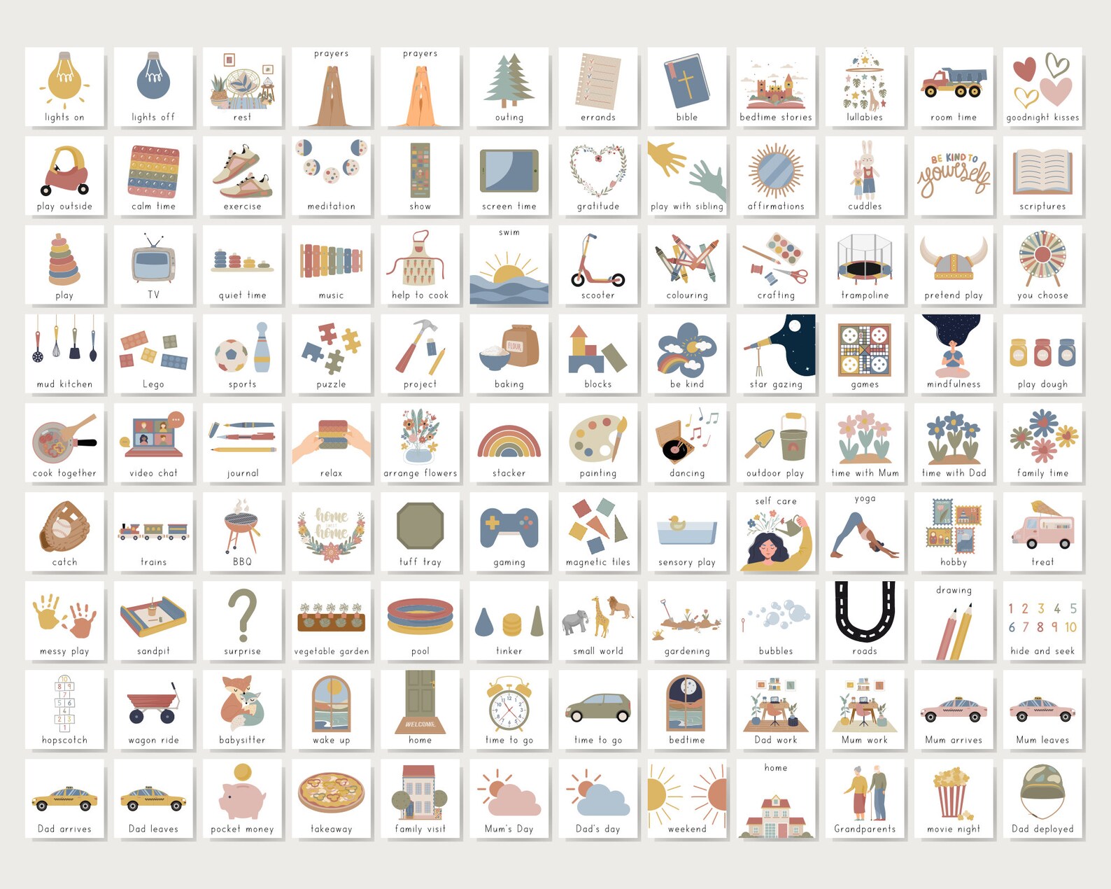 Routine Cards for Kids Daily Routine Cards Daily Rhythm Chart Visual ...