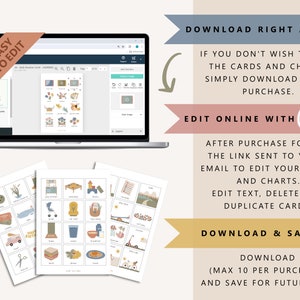 Editable Daily Routine Cards | Routine Chart for Kids | Kids Daily ...