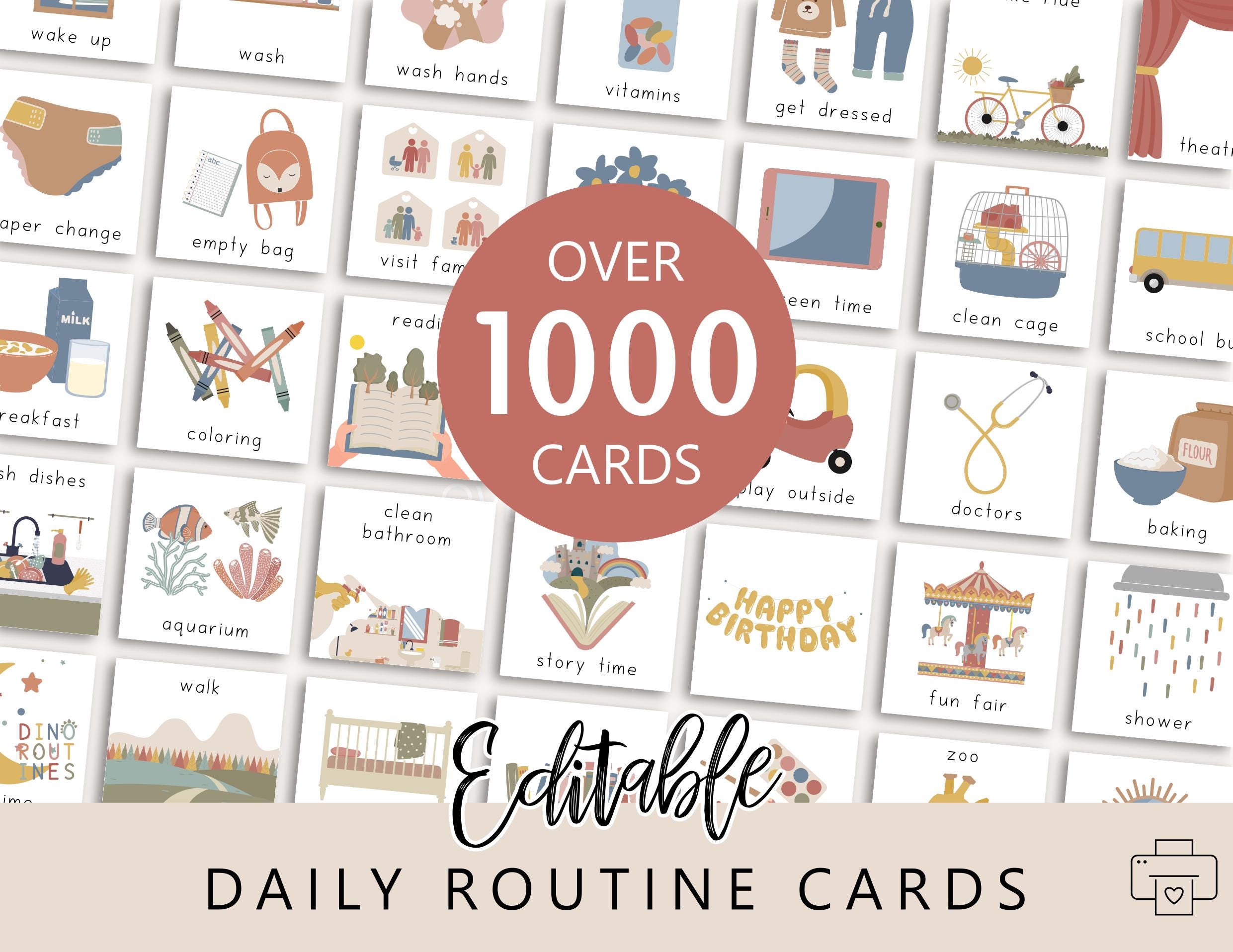Daily Routine Cards | Visual Schedule | Kids Responsibilities | Routine ...