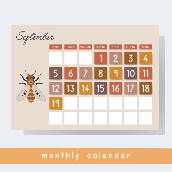 Montessori Calendar - Etsy