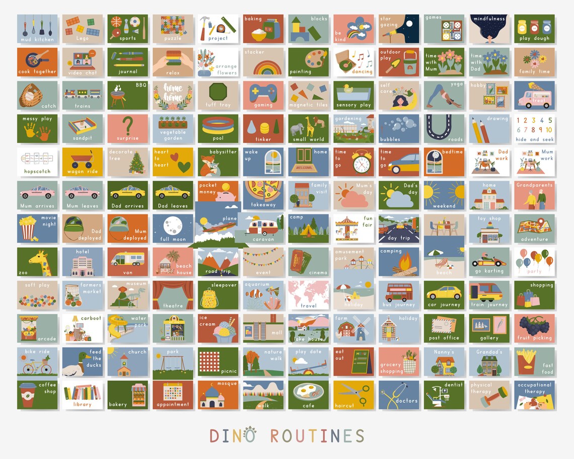 Daily Routine Cards, Visual Routine Cards, Visual Schedule for Kids ...