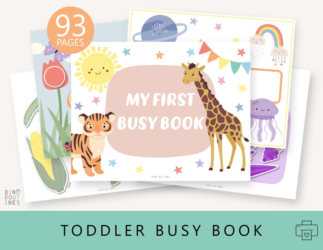 Busy Binder Printable, Toddler Busy Book Printable, Kids Quiet Book ...