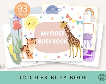 Toddler Busy Book Printable, Preschool Activity Binder Bundle ...