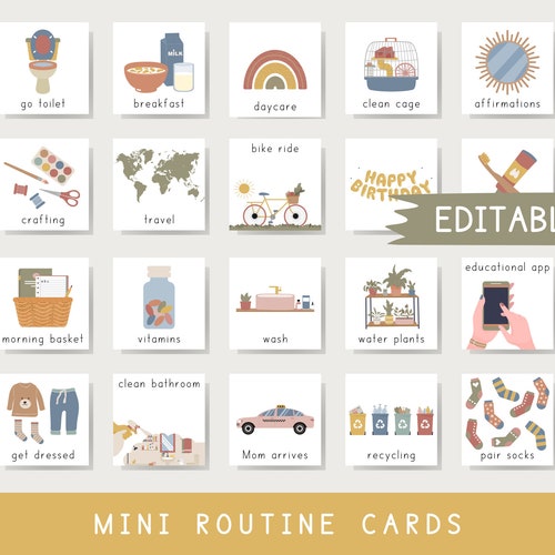 Visual Schedule Kids Daily Routine Chart Toddler Routine Chart - Etsy