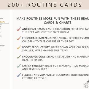 Editable Toddler Routine Chart Daily Routine Cards Visual Schedule for ...