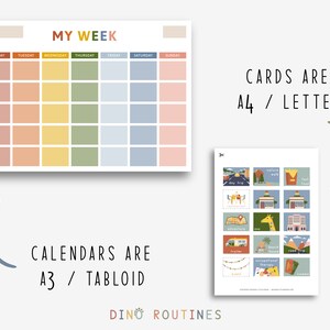 Weekly Routine Cards & Charts for Kids, Visual Calendar, Daily Rhythm ...