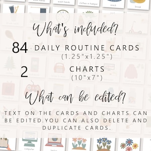Editable Daily Routine Cards, Routine Flip Chart, Editable Morning ...