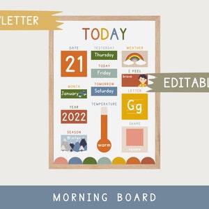 Circle Time Morning Board Printable Homeschool Calendar - Etsy