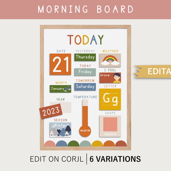 Montessori Daily Board - Etsy