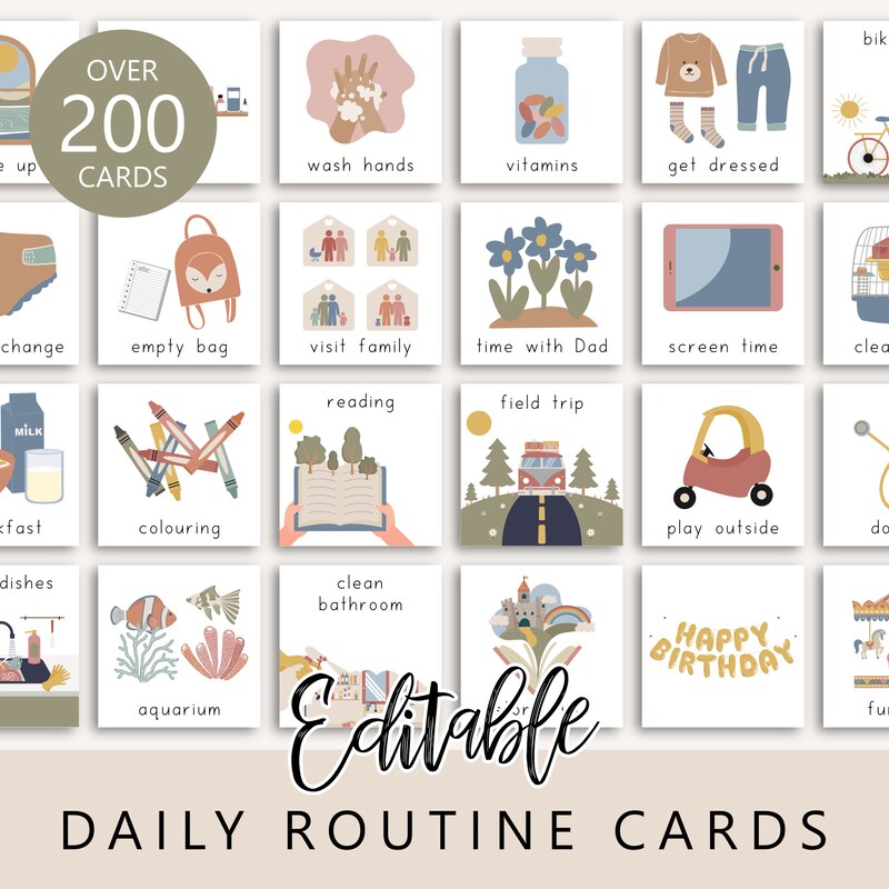 Toddler Routine Chart - Etsy
