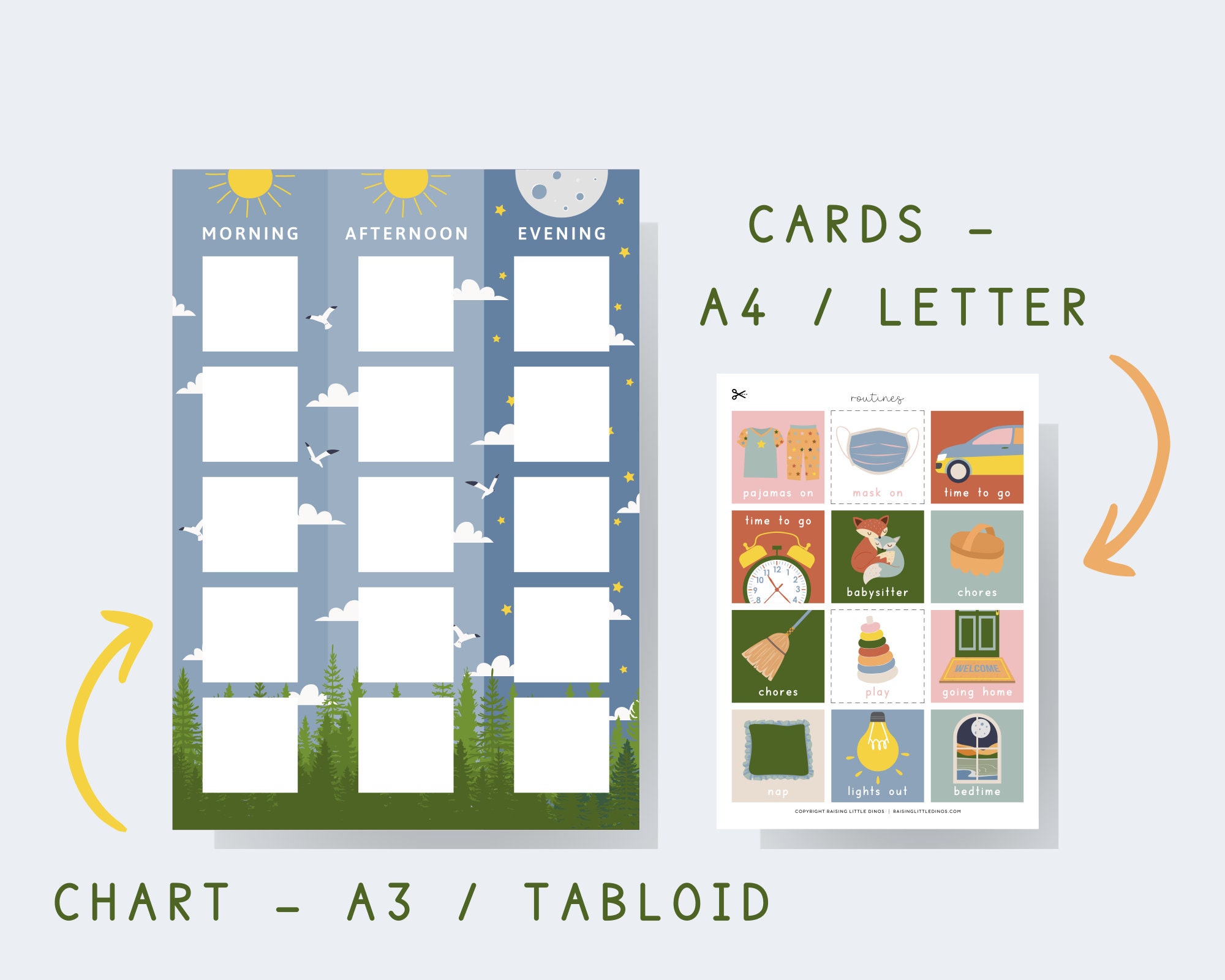 Tabla de rutina diaria I Rutina visual para niños pequeños I - Etsy México