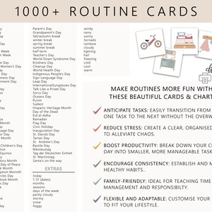 Daily Routine Cards | Visual Schedule | Kids Responsibilities | Routine ...
