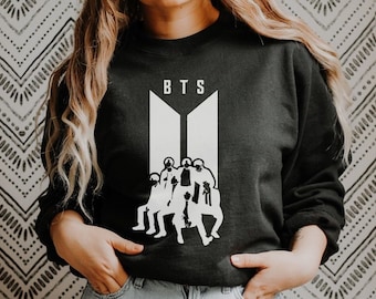 Bts Sweater Embroidered | Etsy