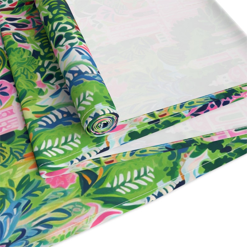 Chic Preppy Jungle Paradise Table Runner Preppy Home Palm Beach Style ...