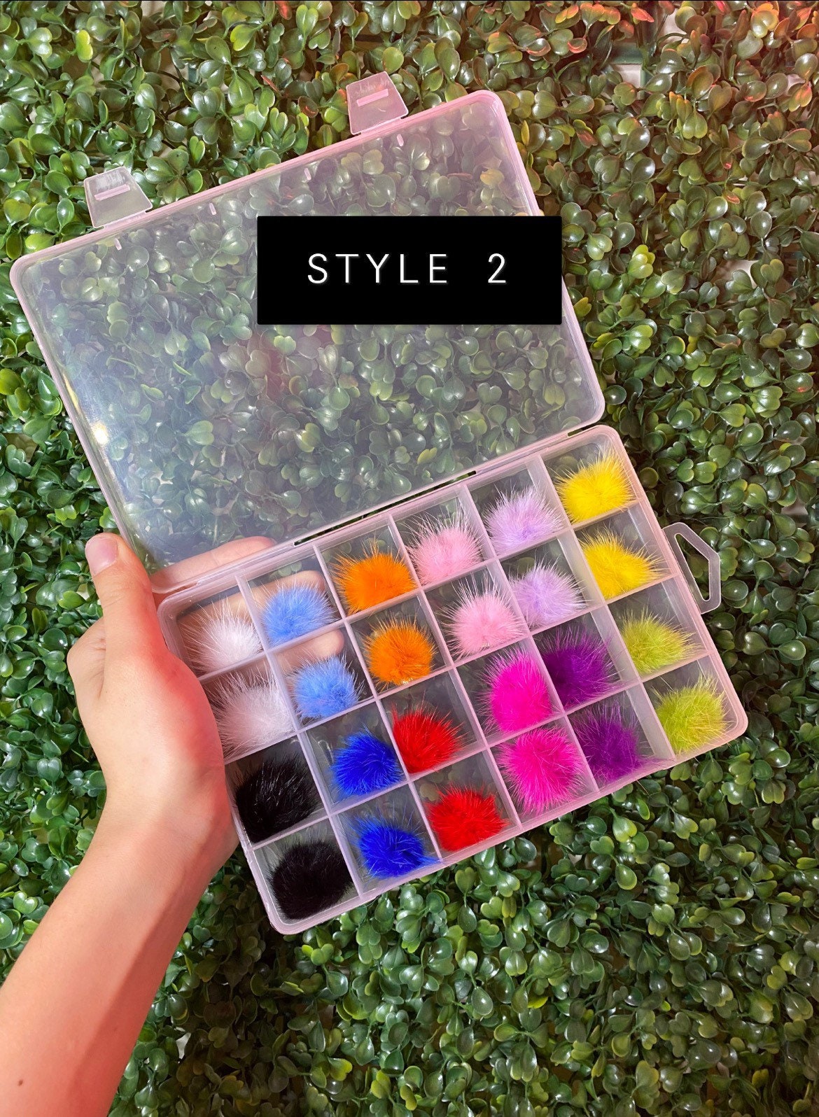 24 PC Detachable Magnetic Nail Pom Pom Box - Etsy