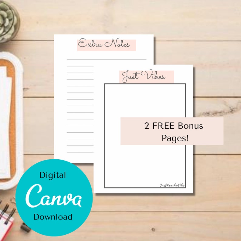 Daily to Do List Template, Editable Canva Template, Printable Digital ...