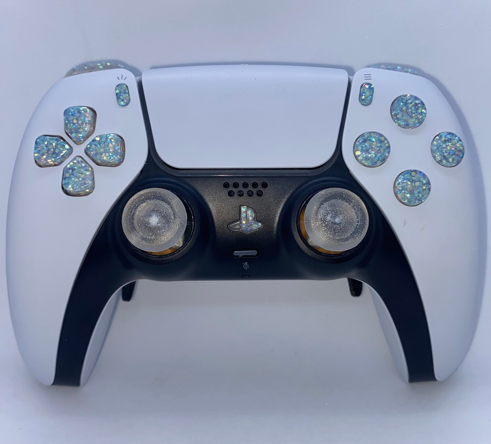 Diamond ps5 controller with red LEDS | Etsy