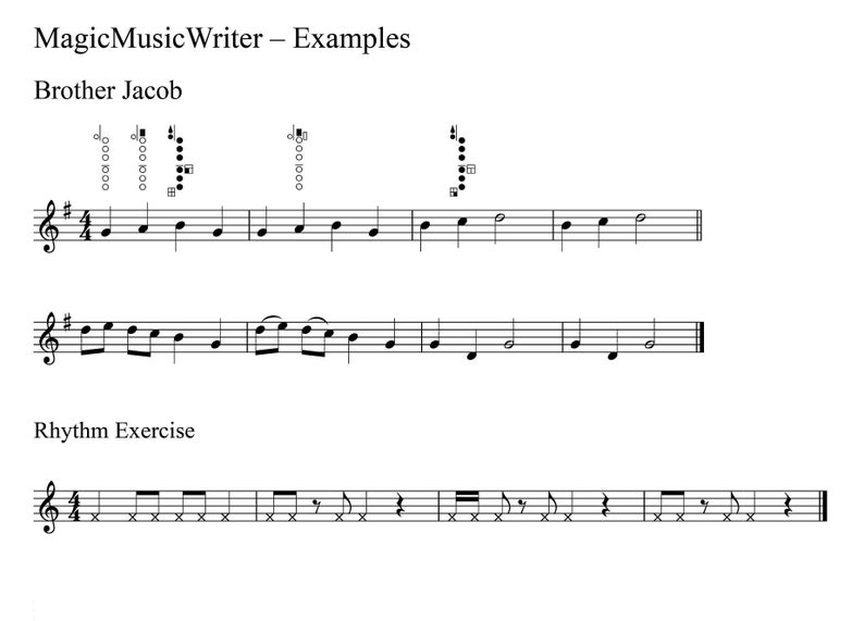 Magicmusicwriter Write Music Notes in Word Pages Rhythm Song Compose ...