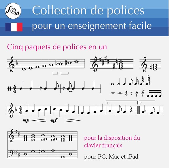 Collection of 5 Font Packages for Writing Music in Word - Etsy